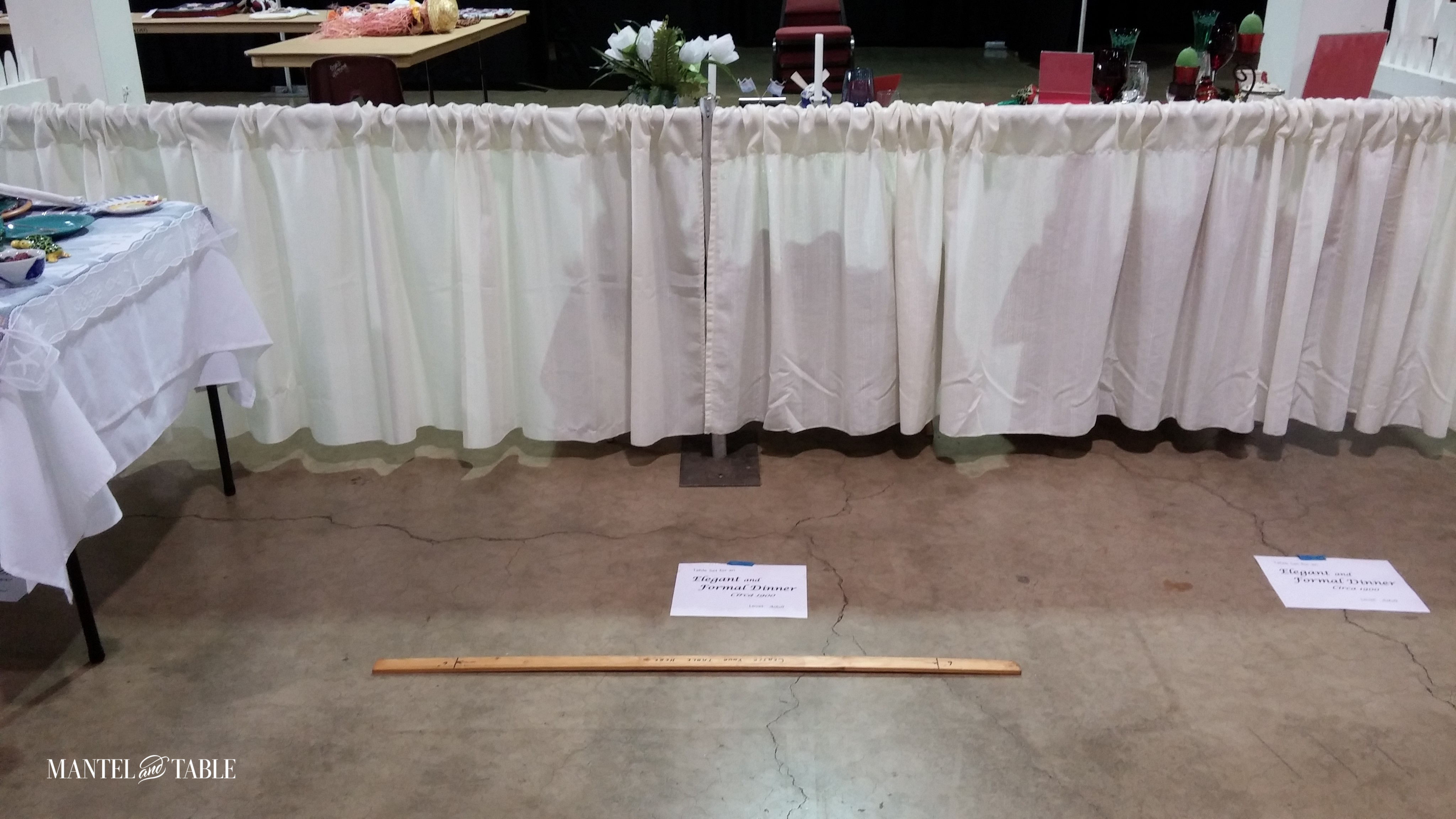 State Fair Tablescape Competition #2 - Setup - Mantel and Table