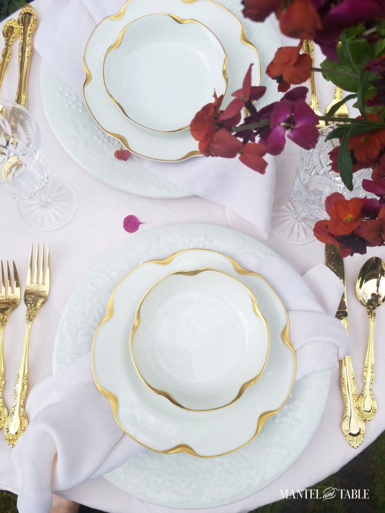 Pink Table Setting Gorgeousness For Spring - Mantel and Table