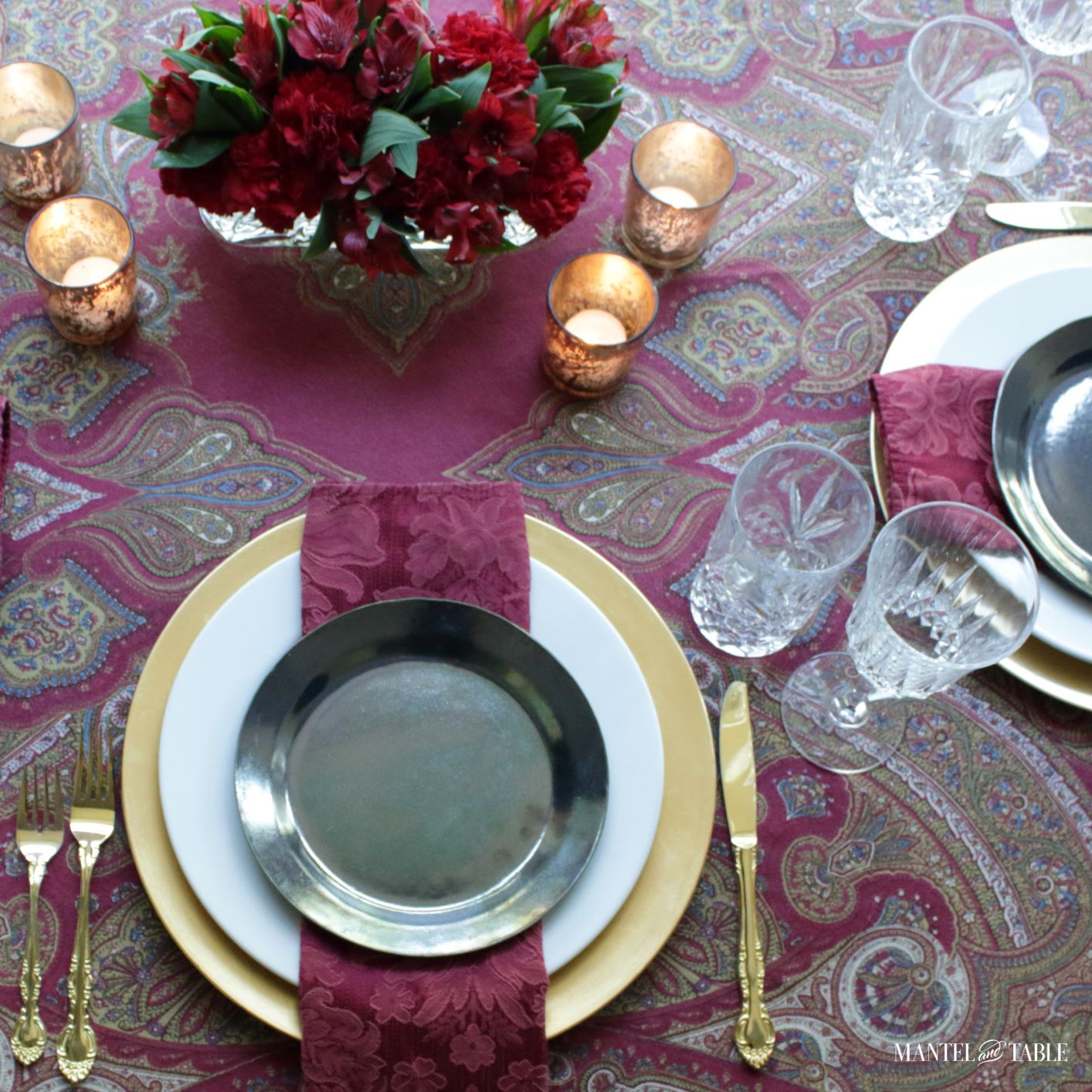 Blush and Gold Table Setting ~ How to Be Elegant Without Being Fussy ...