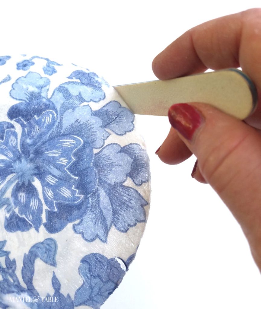 A Beautiful DIY Plate Using A Napkin ~ 7 Easy Steps - Mantel and Table