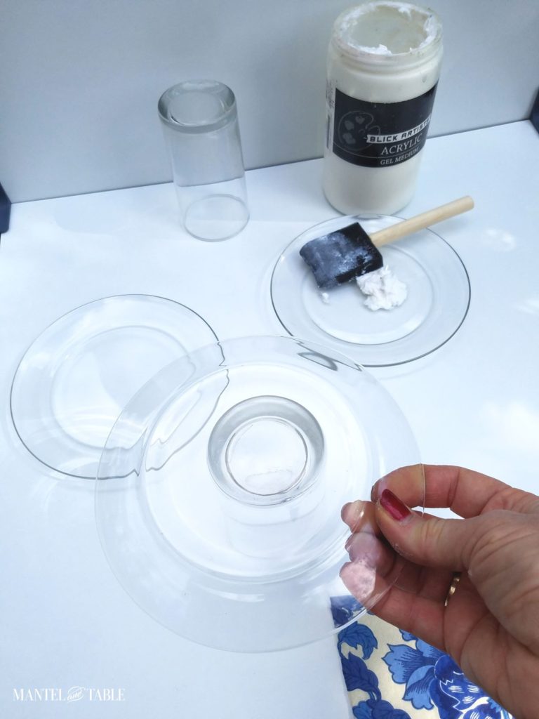 A Beautiful DIY Plate Using A Napkin ~ 7 Easy Steps - Mantel and Table