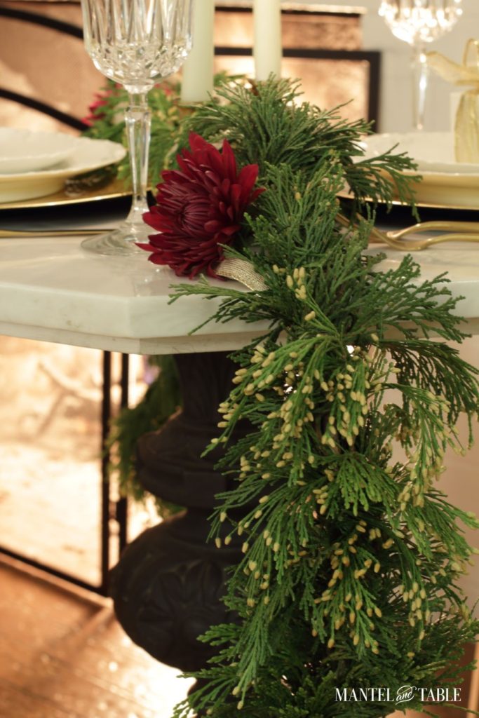 Tablescape For Two ~ How To Make it Cozy at Christmas - Mantel and Table