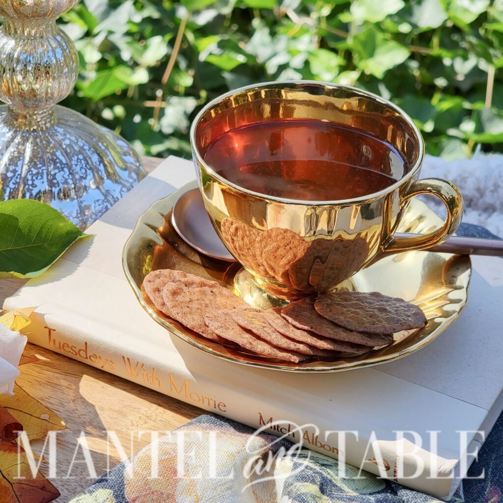 How to Create a Beautiful Cozy Fall Tea Tray - Mantel and Table