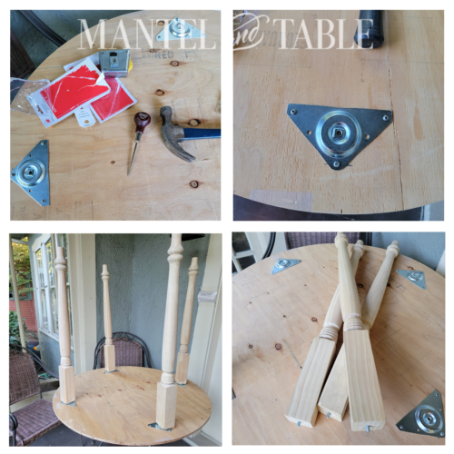 How my table got ready for the table decorating contest - Mantel and Table