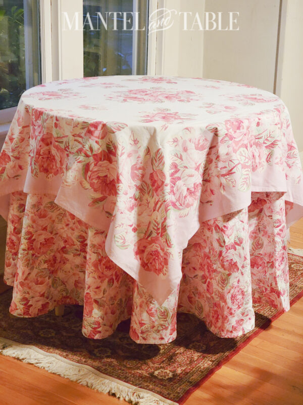 How my table got ready for the table decorating contest - Mantel and Table