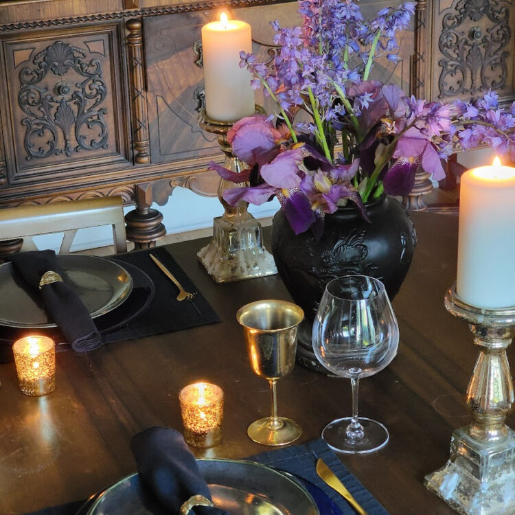 Copper & Candlelight - How to Create a Warm Fall Table Setting - Mantel ...