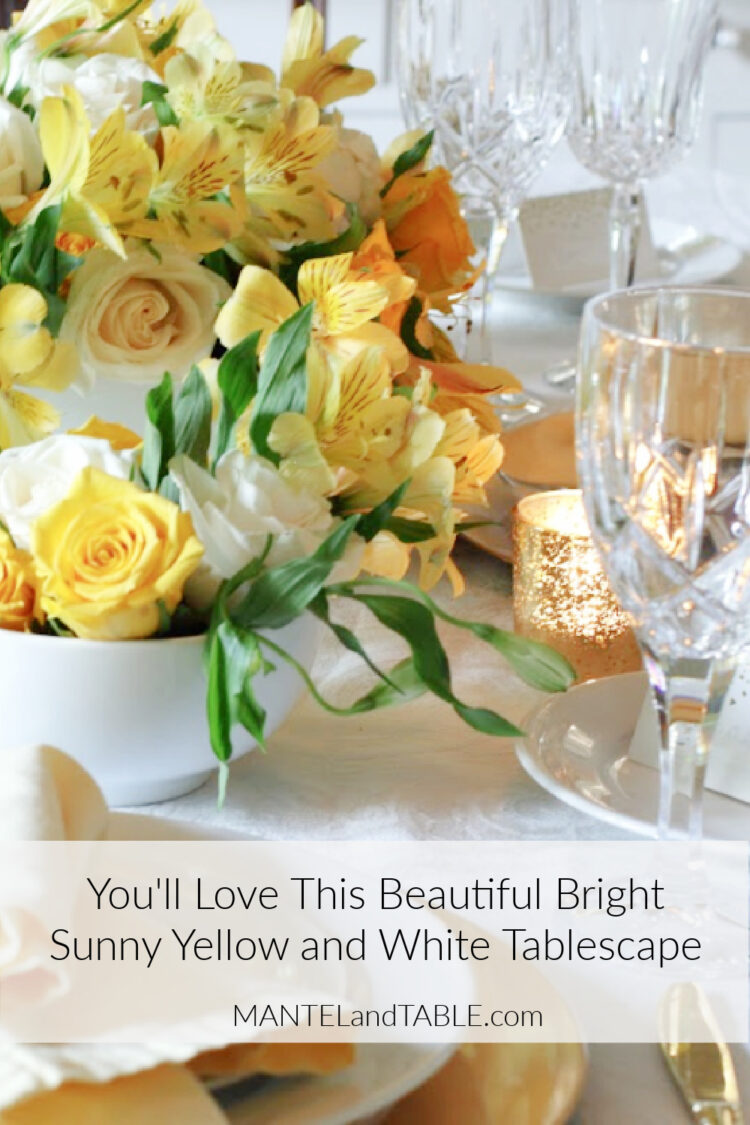 You'll Love This Beautiful Bright Sunny Yellow and White Tablescape ...