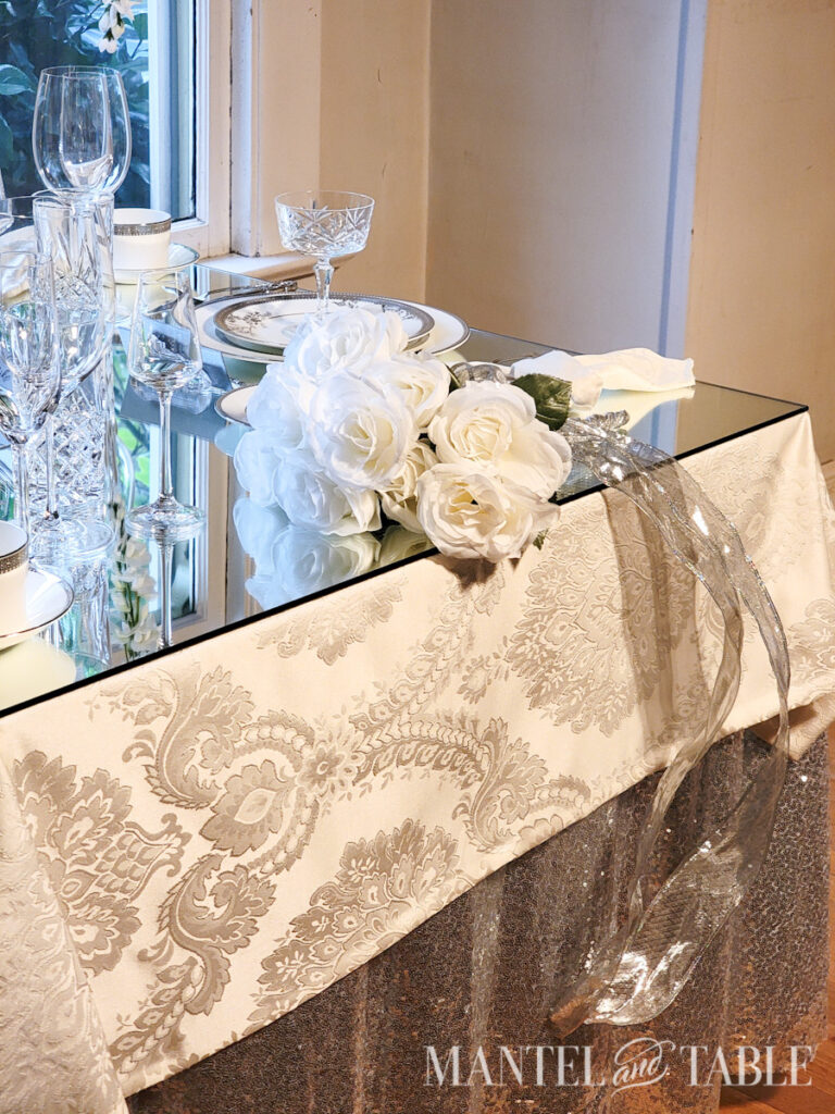 A Beautiful Silver Anniversary Table Setting Sparkles at the State Fair ...