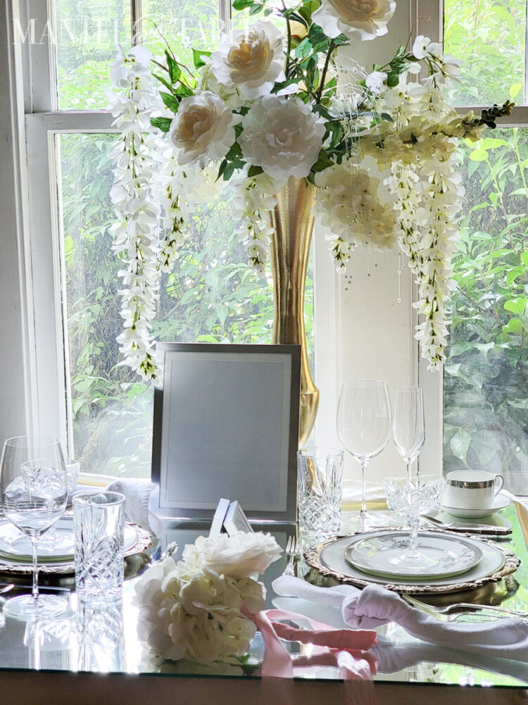 A Beautiful Silver Anniversary Table Setting Sparkles at the State Fair ...