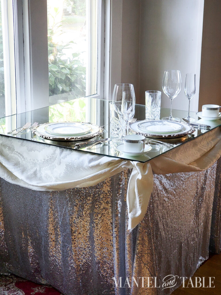 A Beautiful Silver Anniversary Table Setting Sparkles at the State Fair ...