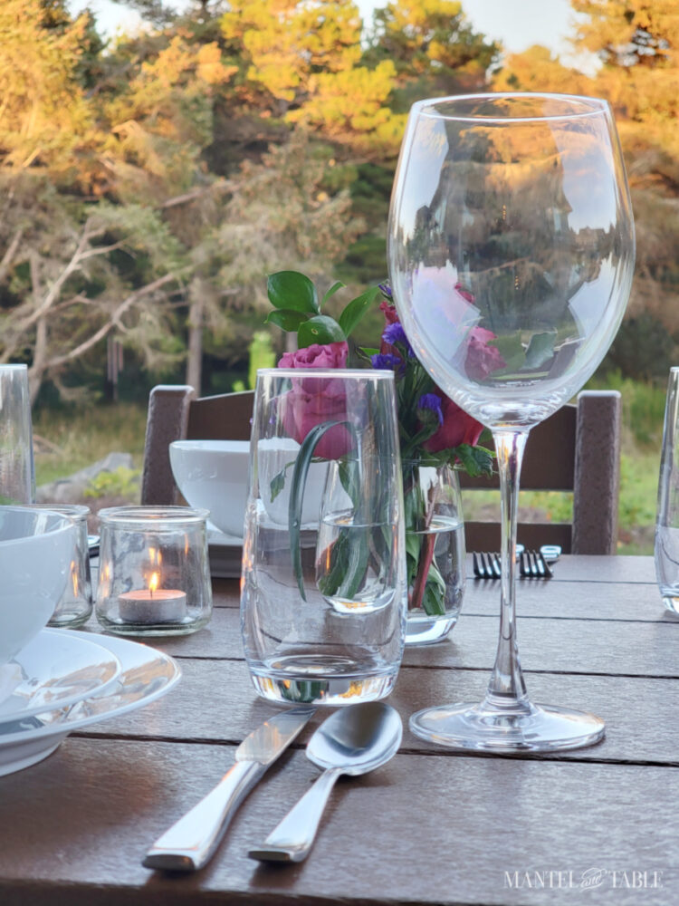 A Beautiful Sunset Tablescape in the Backyard - with Surprise Visitors ...