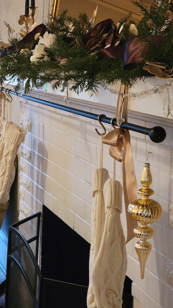 Gold and Brown Mantel Elegance for a Beautiful Holiday - Mantel and Table