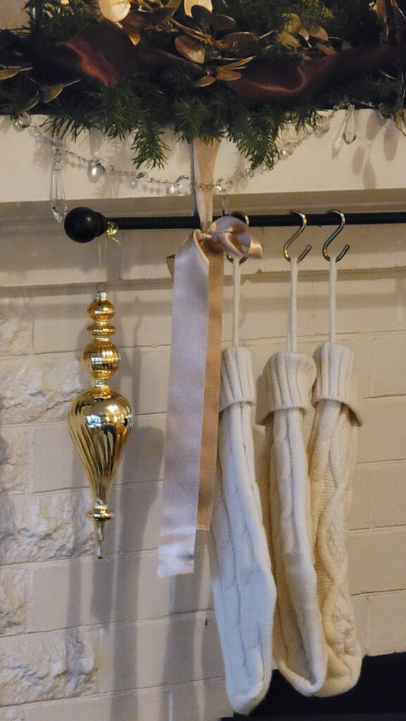 Gold and Brown Mantel Elegance for a Beautiful Holiday - Mantel and Table