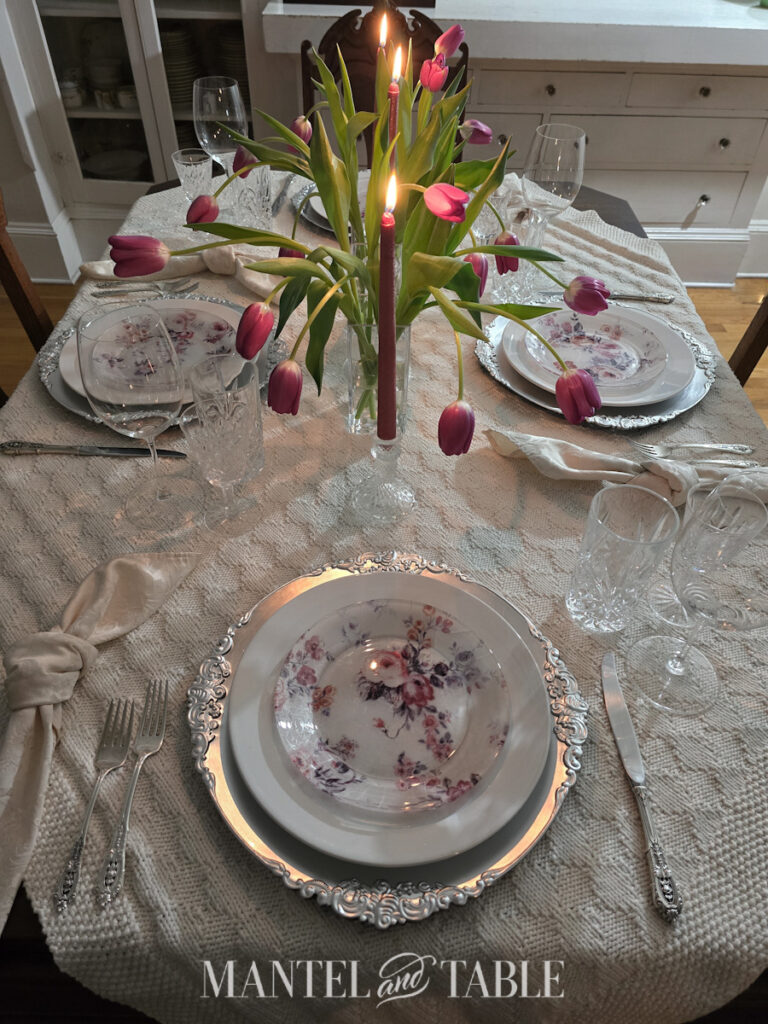 5 Secrets to Setting a Stylish Spring Dinner Party Table - Mantel and Table